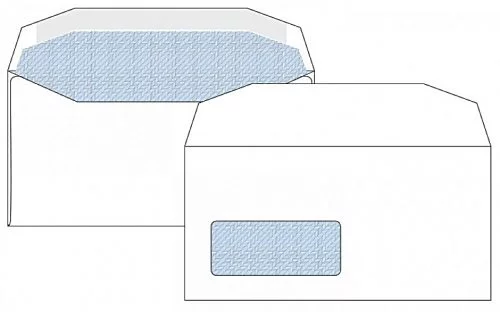 DL Window Envelopes - 114 X 235 White 90GSM Top Loading