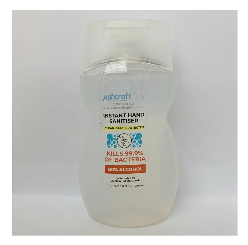 Antibacterial Hand Sanitiser Gel 250ml - 80% Alcohol
